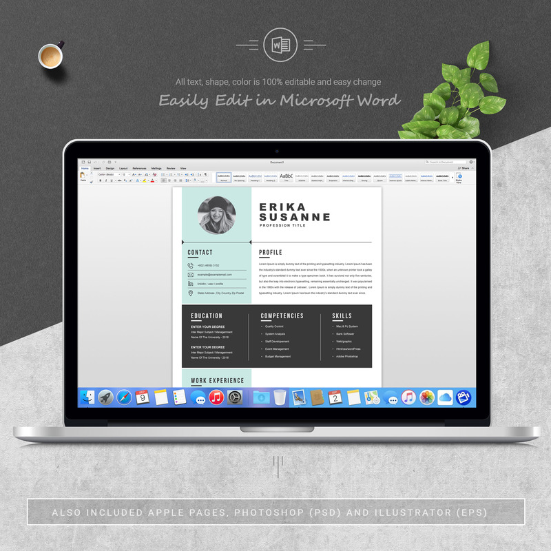 Erika / Profissional Resume Template - TemplateMonster