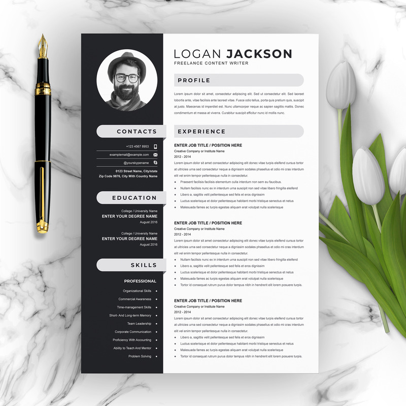 LOGAN JACKSON / Resume Template #194229 - TemplateMonster