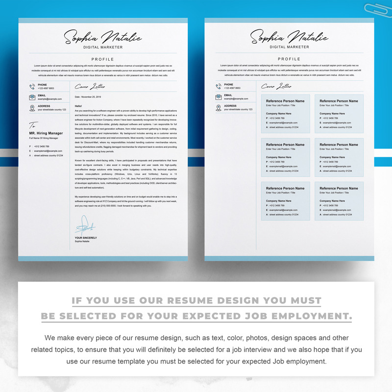 Sophia Natalie / Resume Template #192825 - TemplateMonster