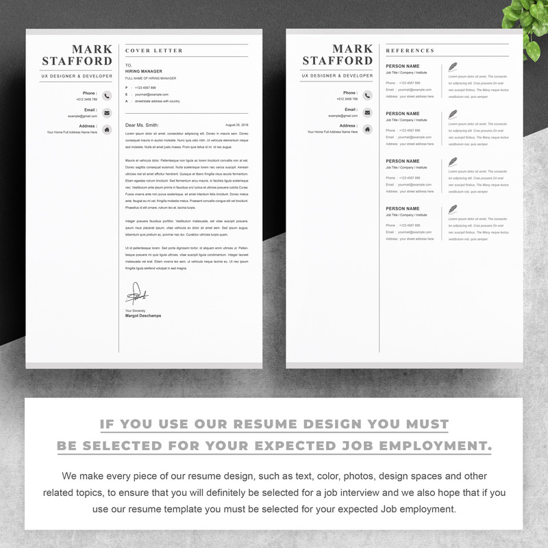 Mark / Clean Resume CV Template #234083 - TemplateMonster