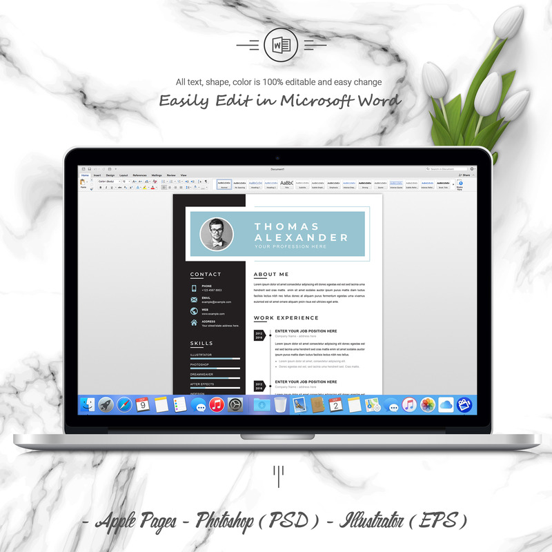 Thomas / Printable Resume Templates #186177 - TemplateMonster
