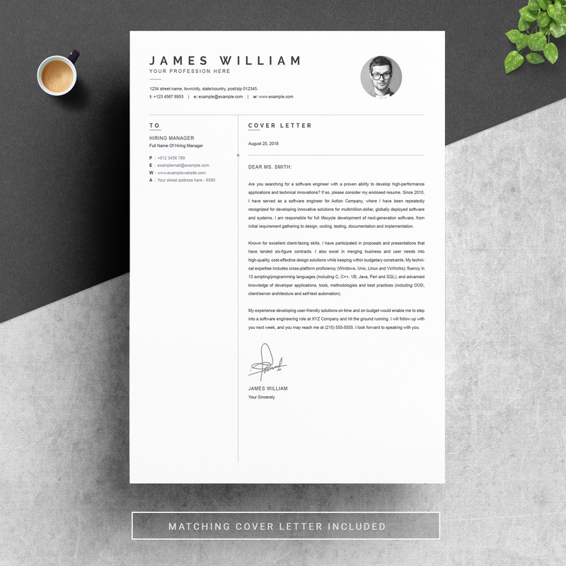 James / CV Template Printable Resume Templates