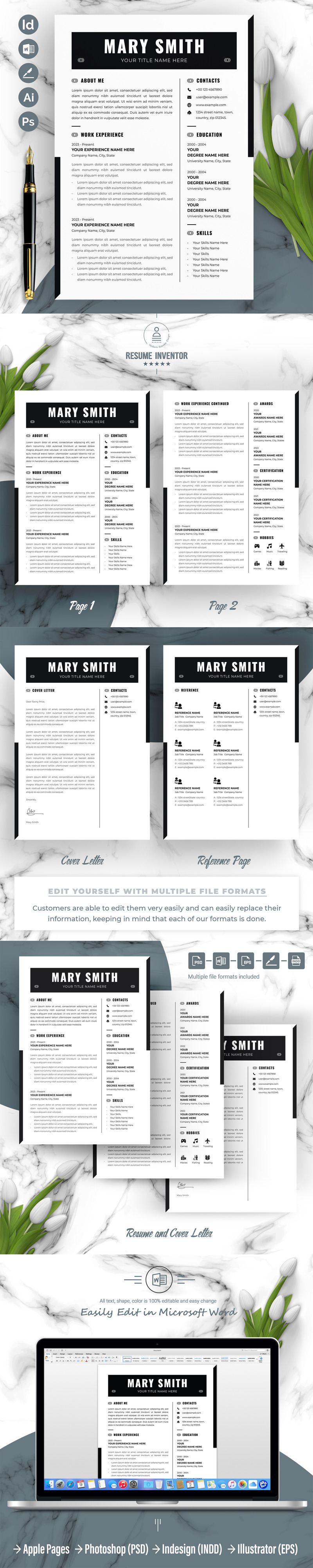 Executive Professional Resume Template Design