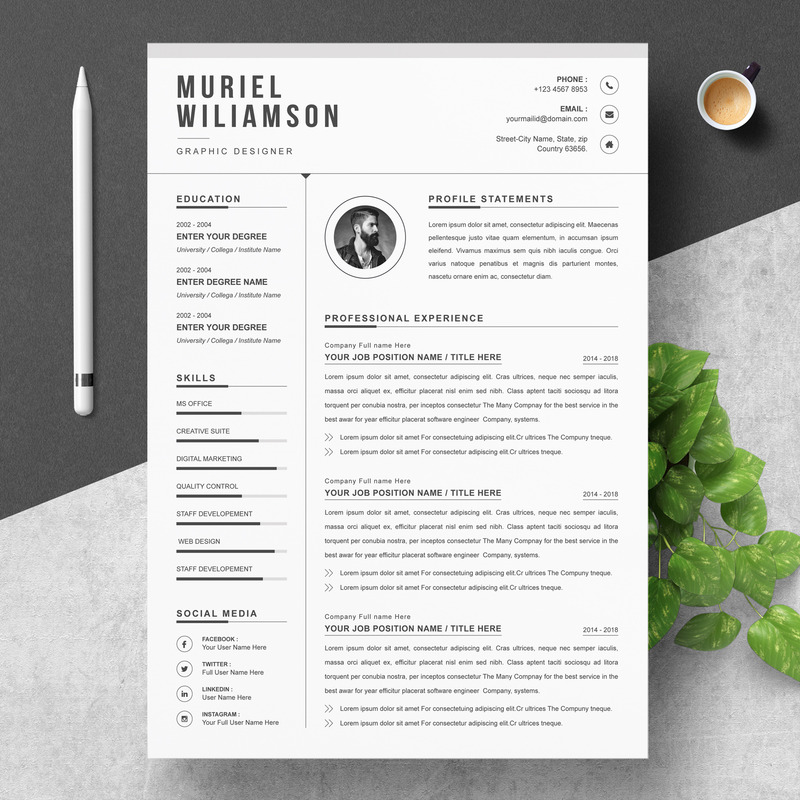 Muriel / Professional Resume Template - TemplateMonster