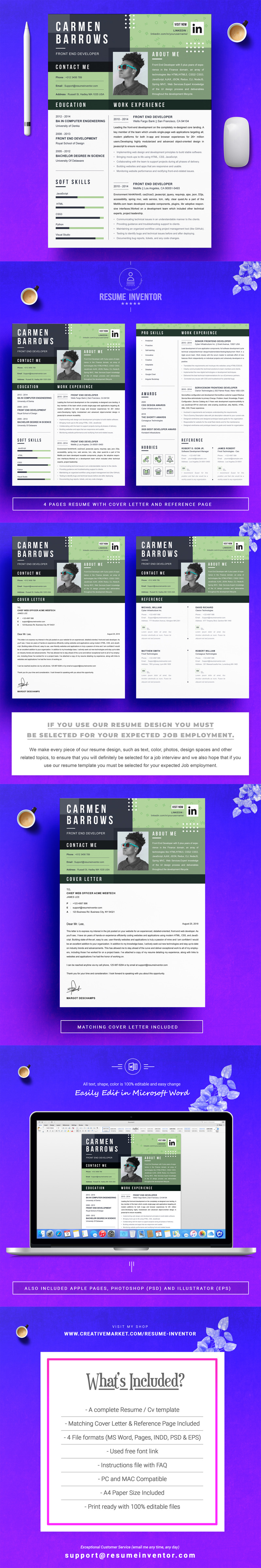 Professional Resume CV InDesign Template - TemplateMonster
