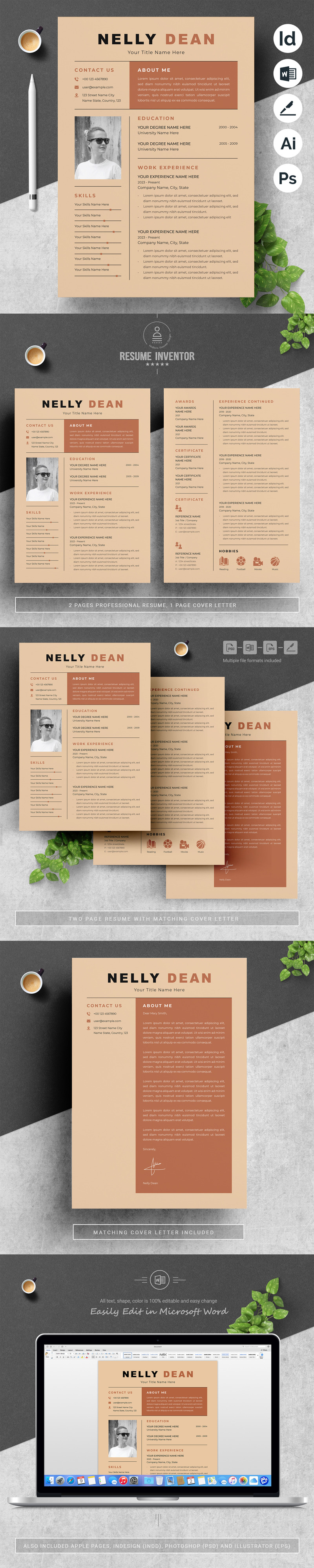 Modern Business Resume Template Layout - TemplateMonster