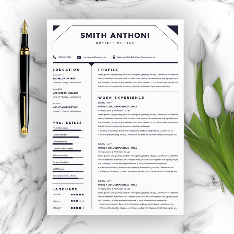 Smith Anthoni / CV Template #195143 - TemplateMonster