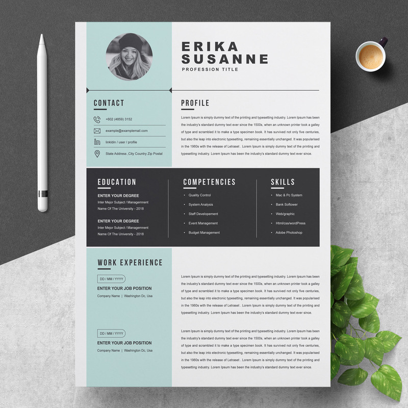Erika / Profissional Resume Template - TemplateMonster