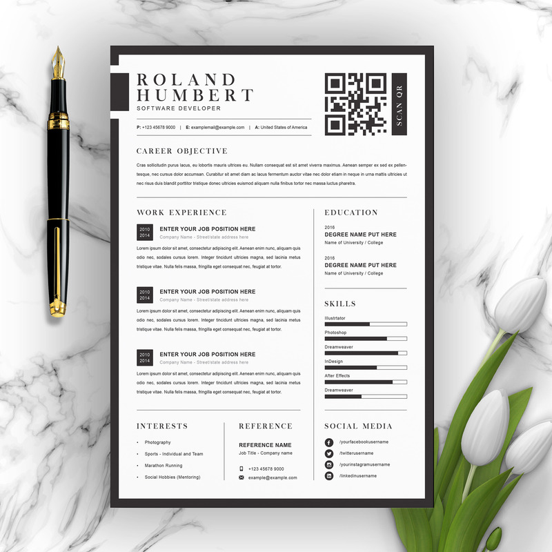 Roland / CV Template Printable Resume Templates