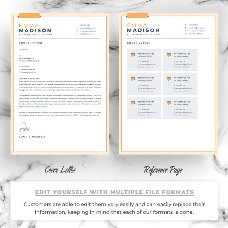 Emma / Printable Resume Templates #186176 - TemplateMonster