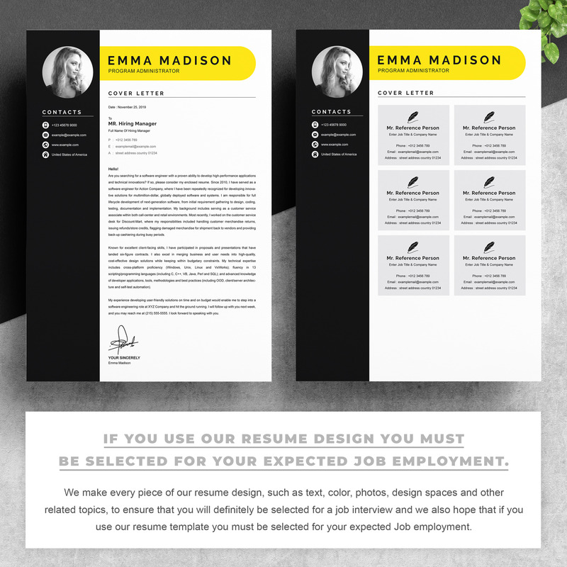 Emma Madison / Resume Template #190085 - TemplateMonster