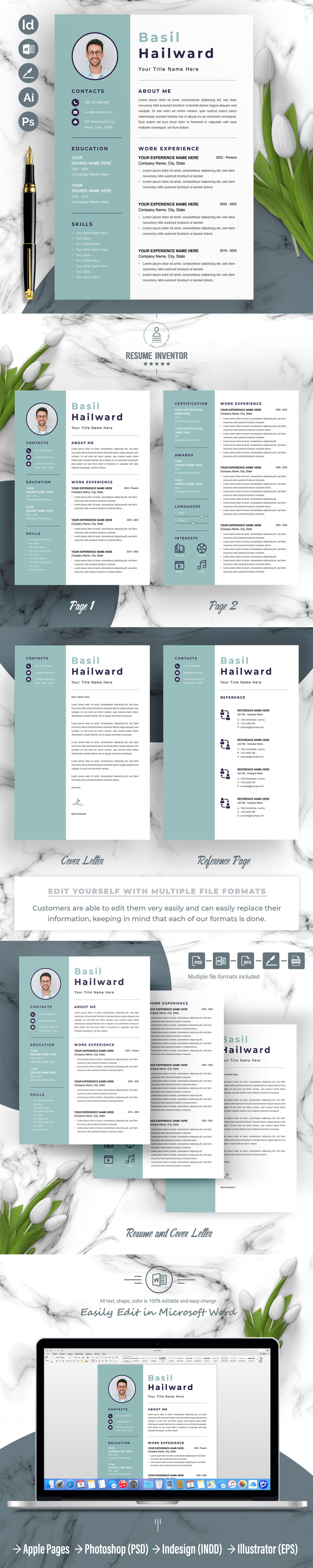 Modern Professional CV Design #463103 - TemplateMonster