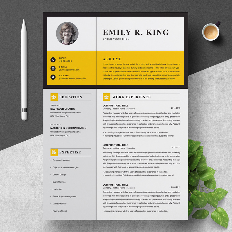 Emily r. king / CV Template #198846 - TemplateMonster