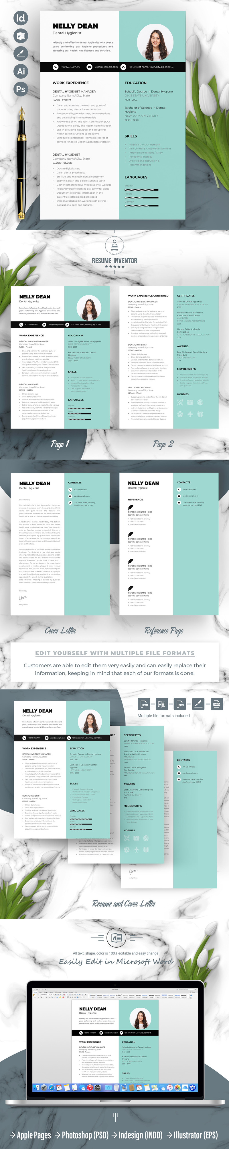 Professional Resume And CV Template Layout - TemplateMonster