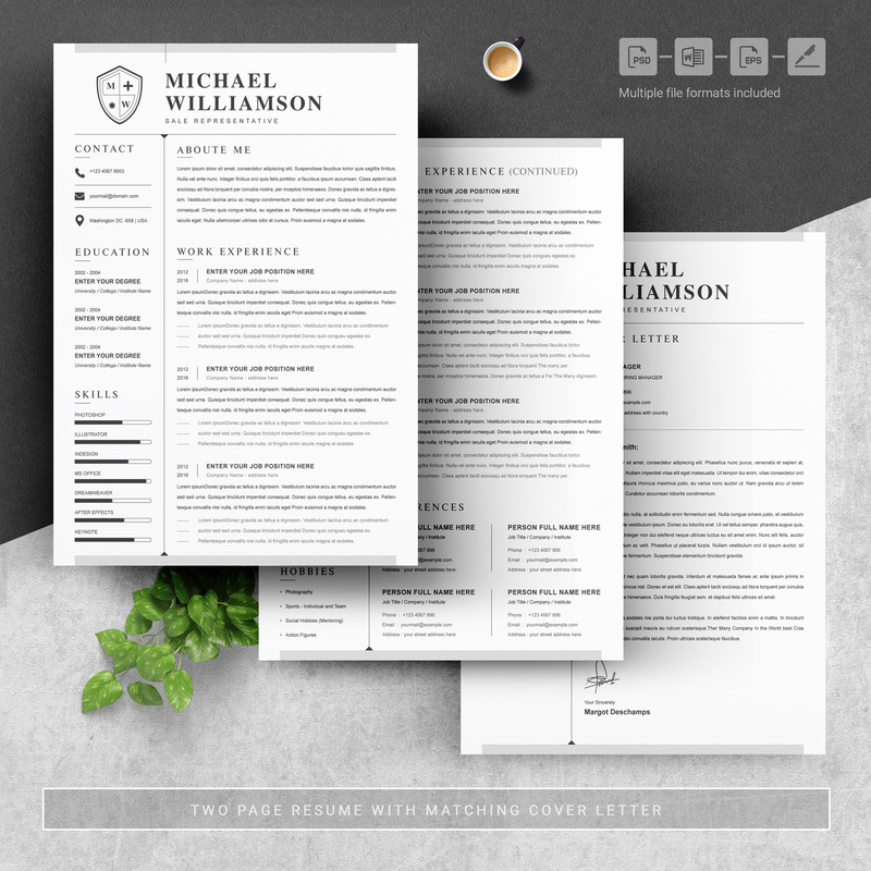 Michael / Clean CV Template #222725 - TemplateMonster