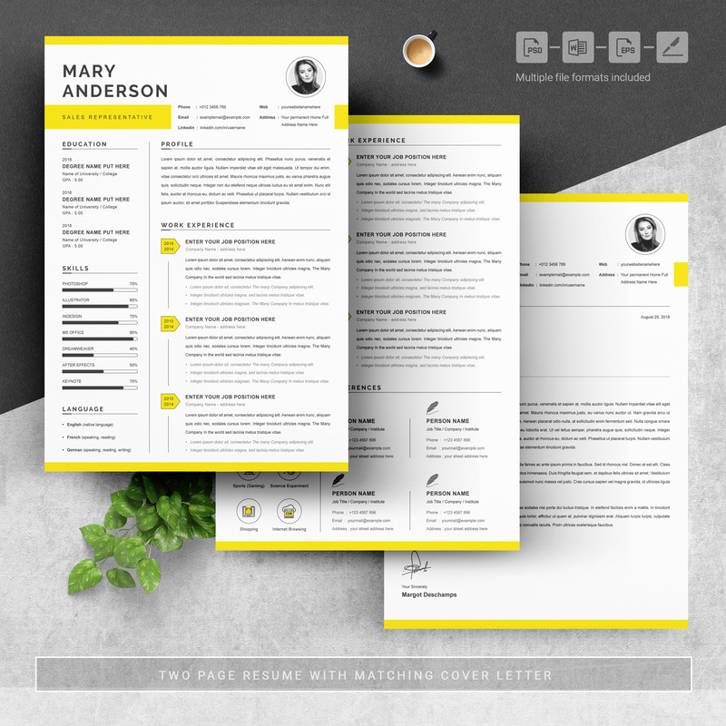 Mary Anderson / Modern Resume Template - TemplateMonster