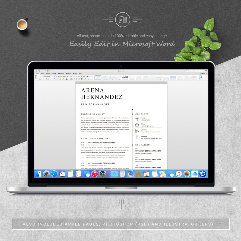 Arena / Clean CV Template #232011 - TemplateMonster