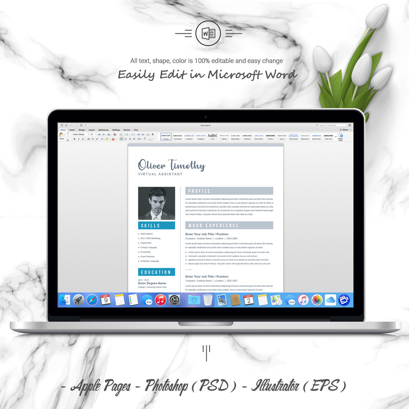 Oliver / CV Template Printable Resume Templates