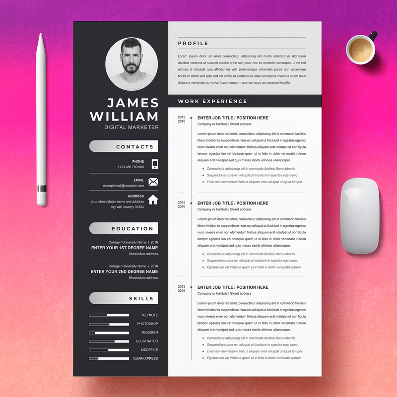 JAMES WILLIAM / CV Template #194221 - TemplateMonster