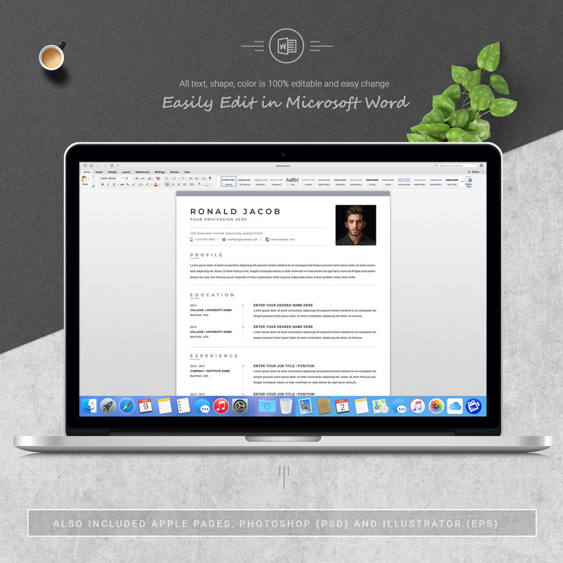 Ronald / CV Template Printable Resume - TemplateMonster
