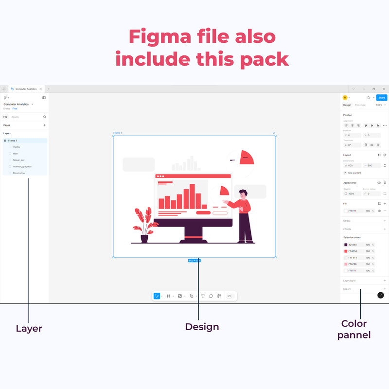 Desktop Analytics – Modern Data Visualization Concept Design