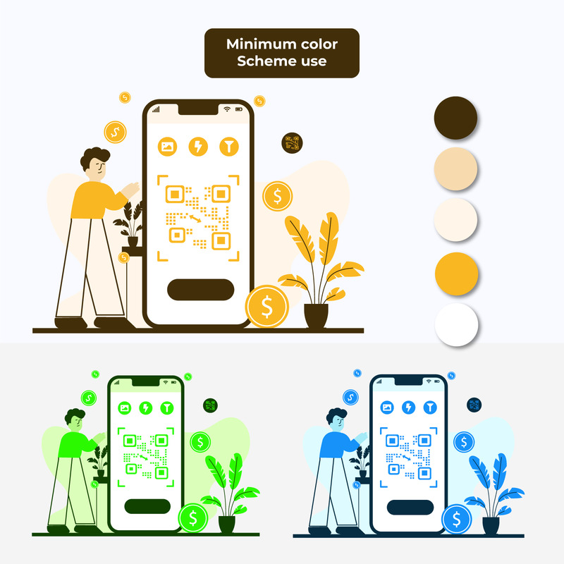 Scan QR & Earn Rewards – Modern Digital Concept Illustration