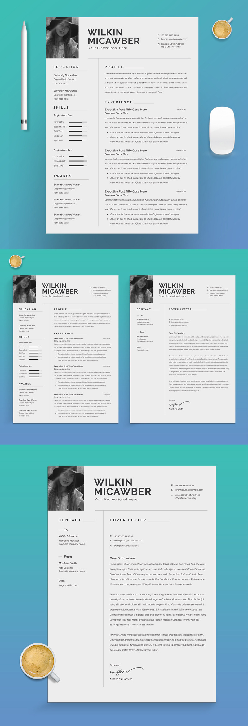 Clean Resume Template with Photo #294902 - TemplateMonster