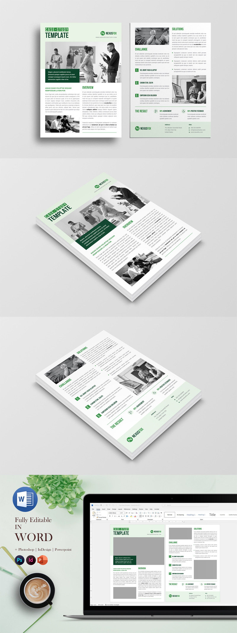 Modern Business Case Study Template #366996 - TemplateMonster