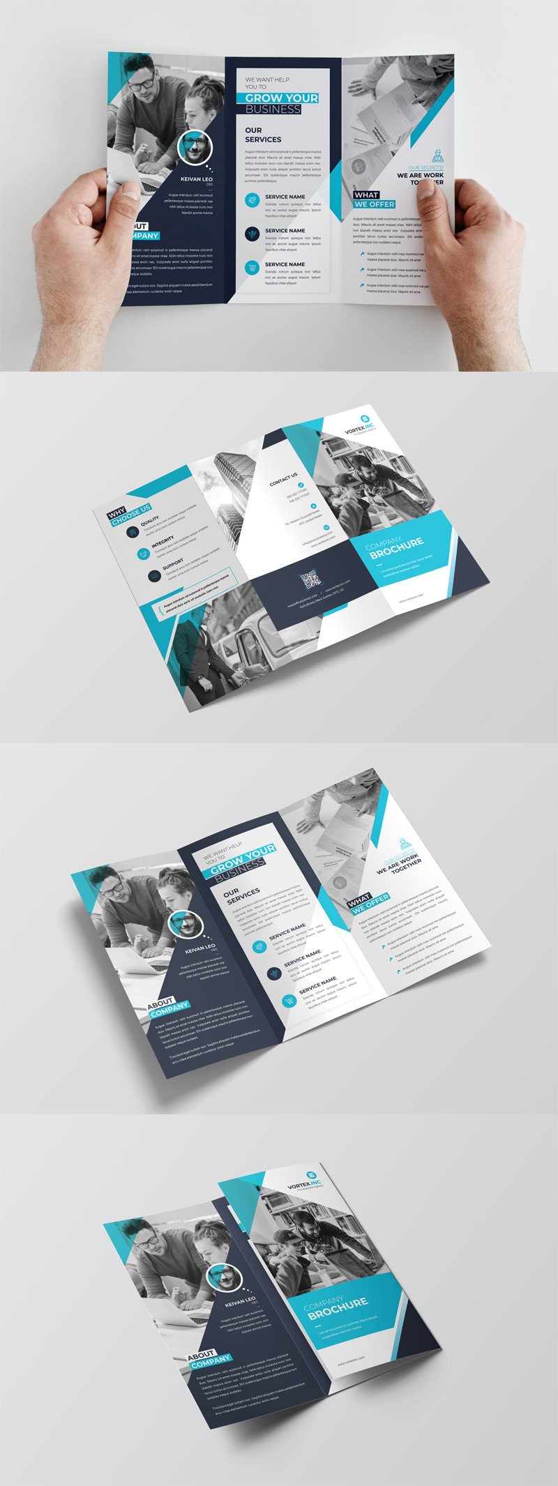 Creative Business Trifold Brochure Template - TemplateMonster