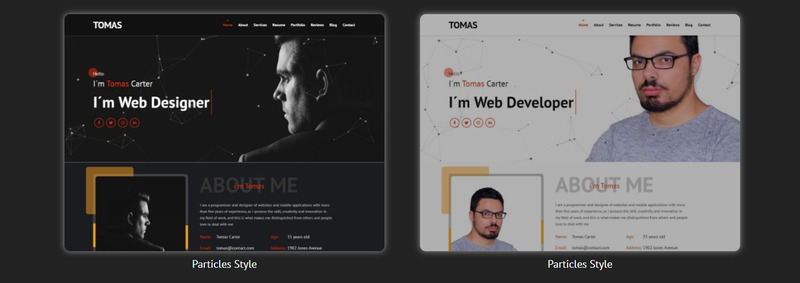 Tomas - Personal Portfolio Landing Page Template