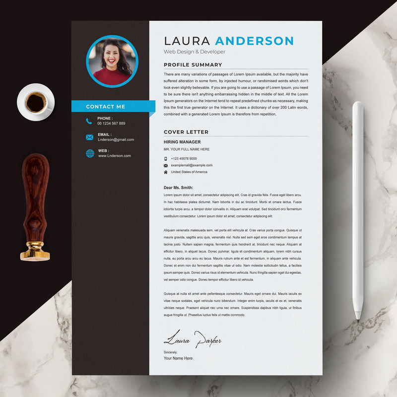 Anderson / Resume CV Template #284444 - TemplateMonster