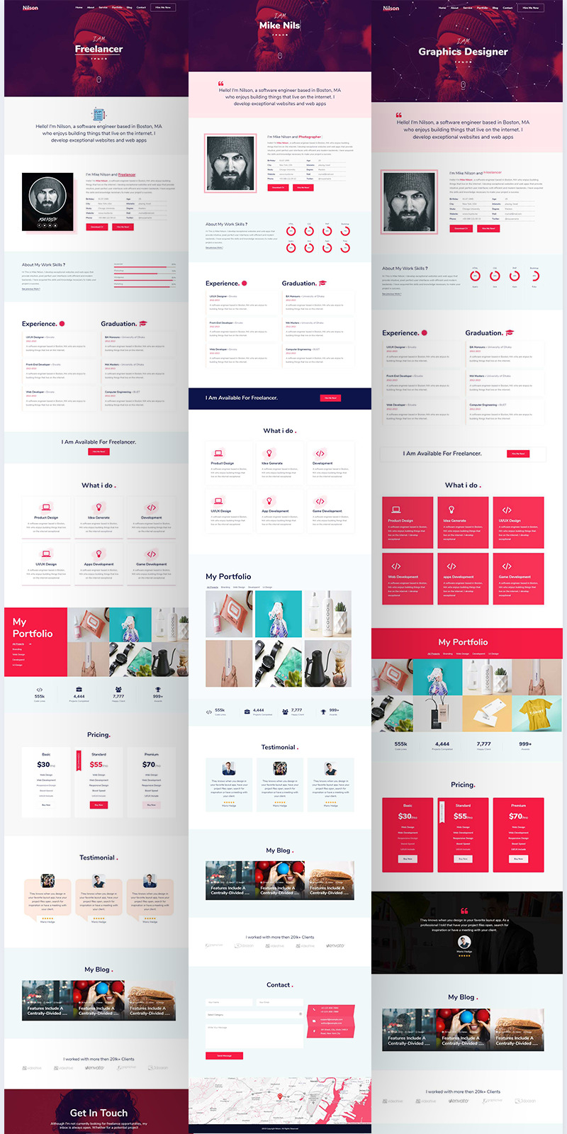 Nilson - Multipurpose Personal Portfolio Resume Website Template