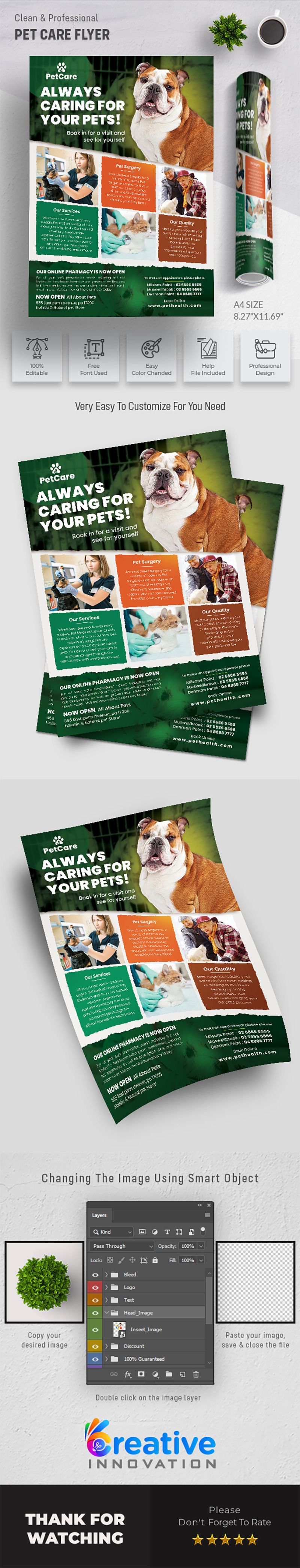 FREE Pet Animal Pet Services Flyer #222993 - TemplateMonster