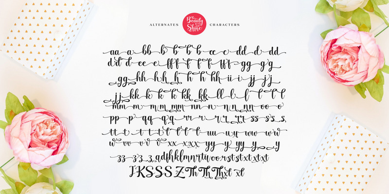 Belleza y brillo / Pretty Script #276784 - TemplateMonster