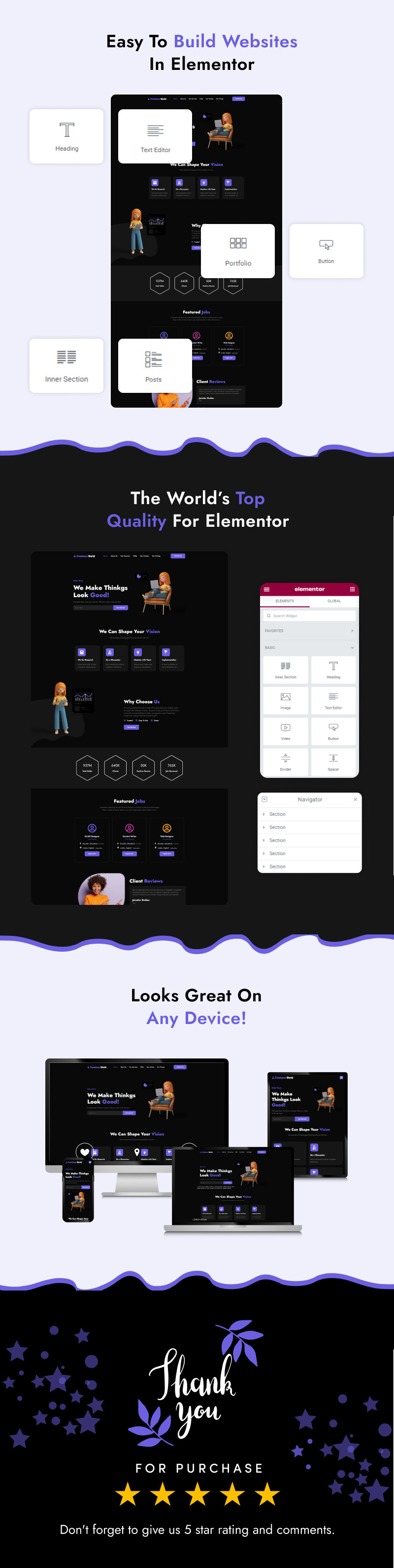 Freelance World - Freelancer Directory Elementor Template Kit
