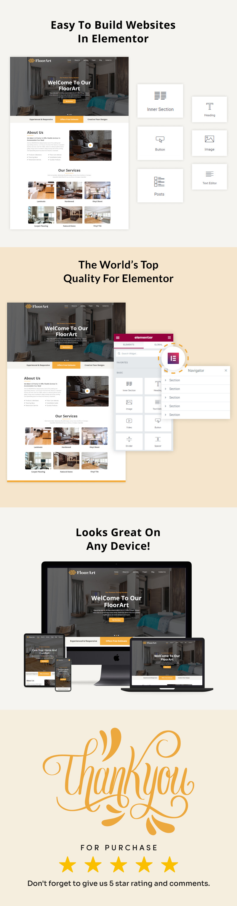Floor Art - Flooring Services Elementor Template Kit
