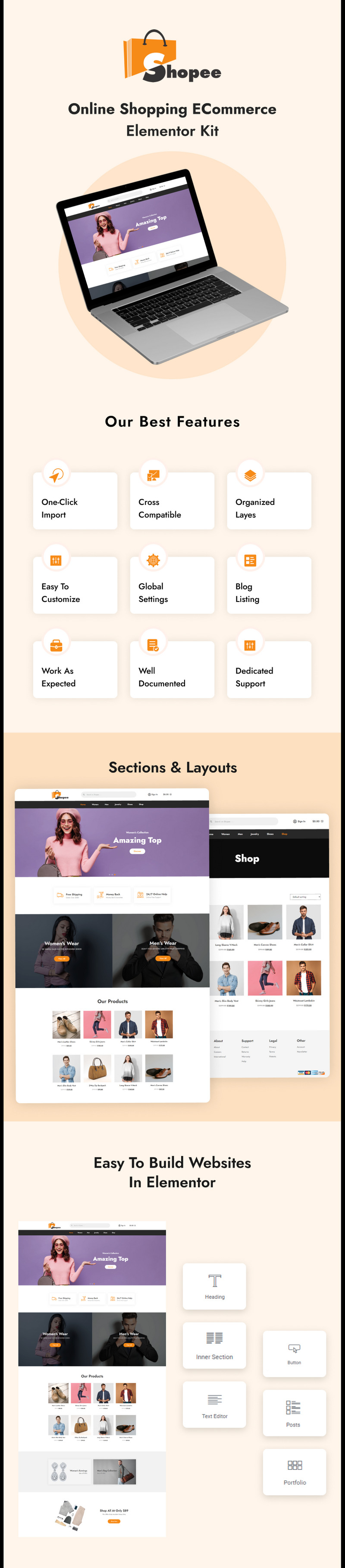Shopee - Online Shopping E-commerce Elementor Kit