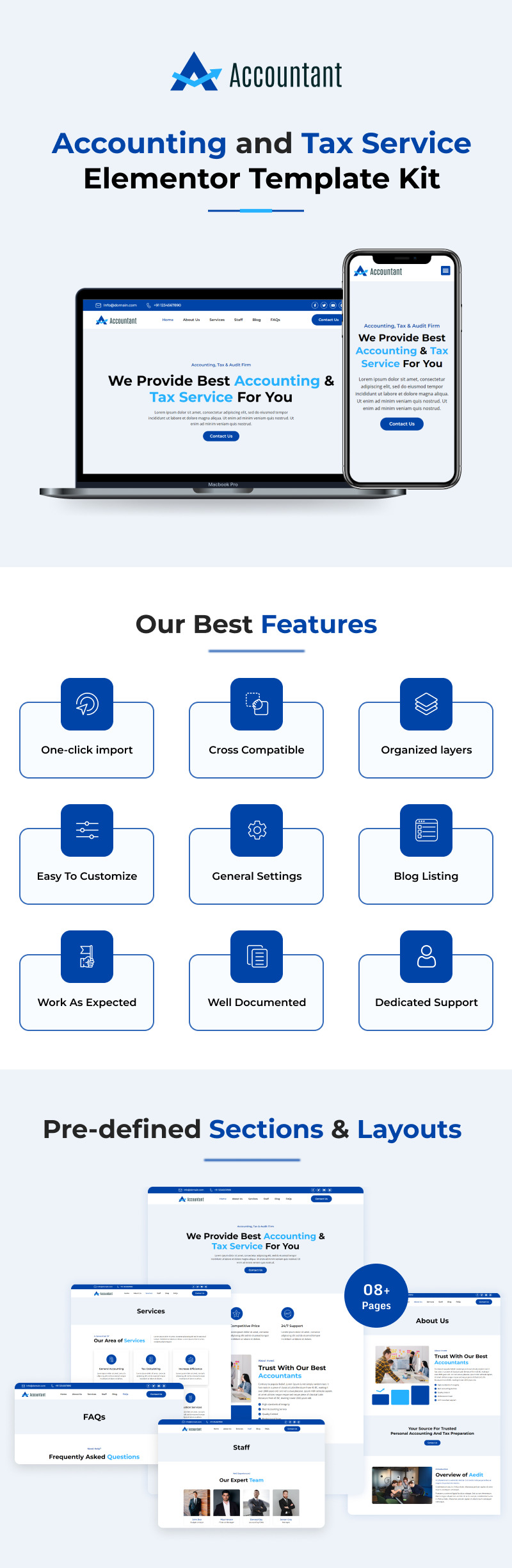 Accountant - Accounting and Tax Service Elementor Template Kit