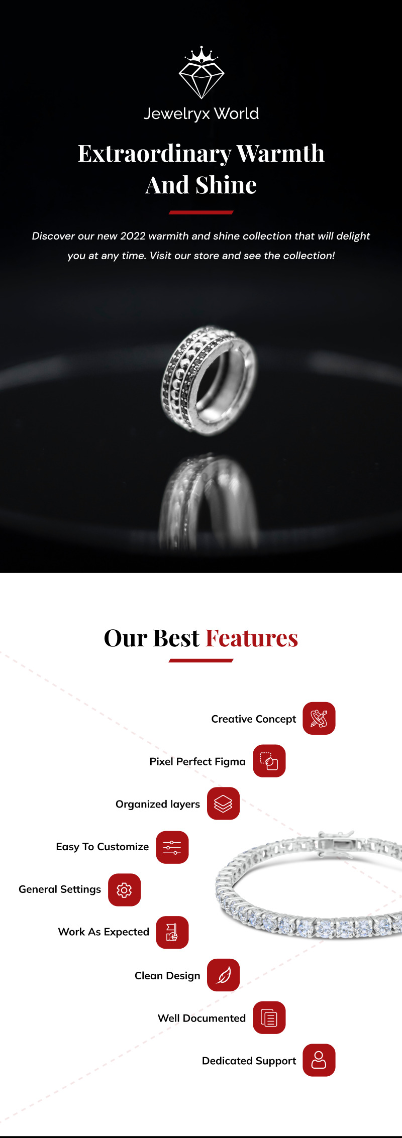 Jewelryx World - Jewelry eCommerce Website Modern Figma UI Kit