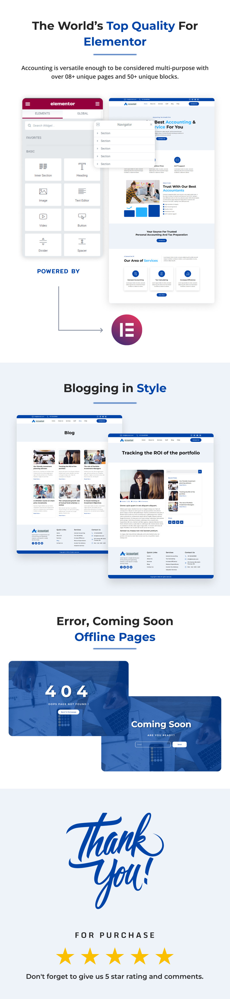 Accountant - Accounting and Tax Service Elementor Template Kit