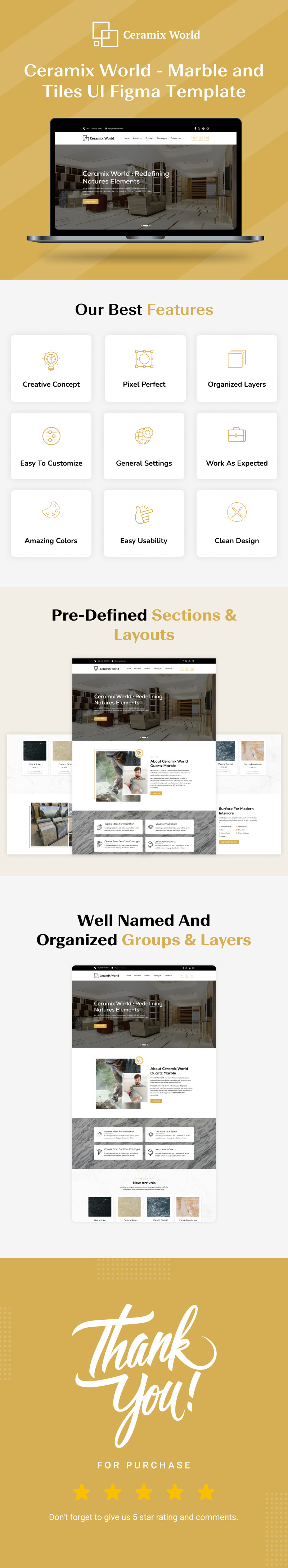 Ceramix World - Marble and Tiles Website Figma UI Template