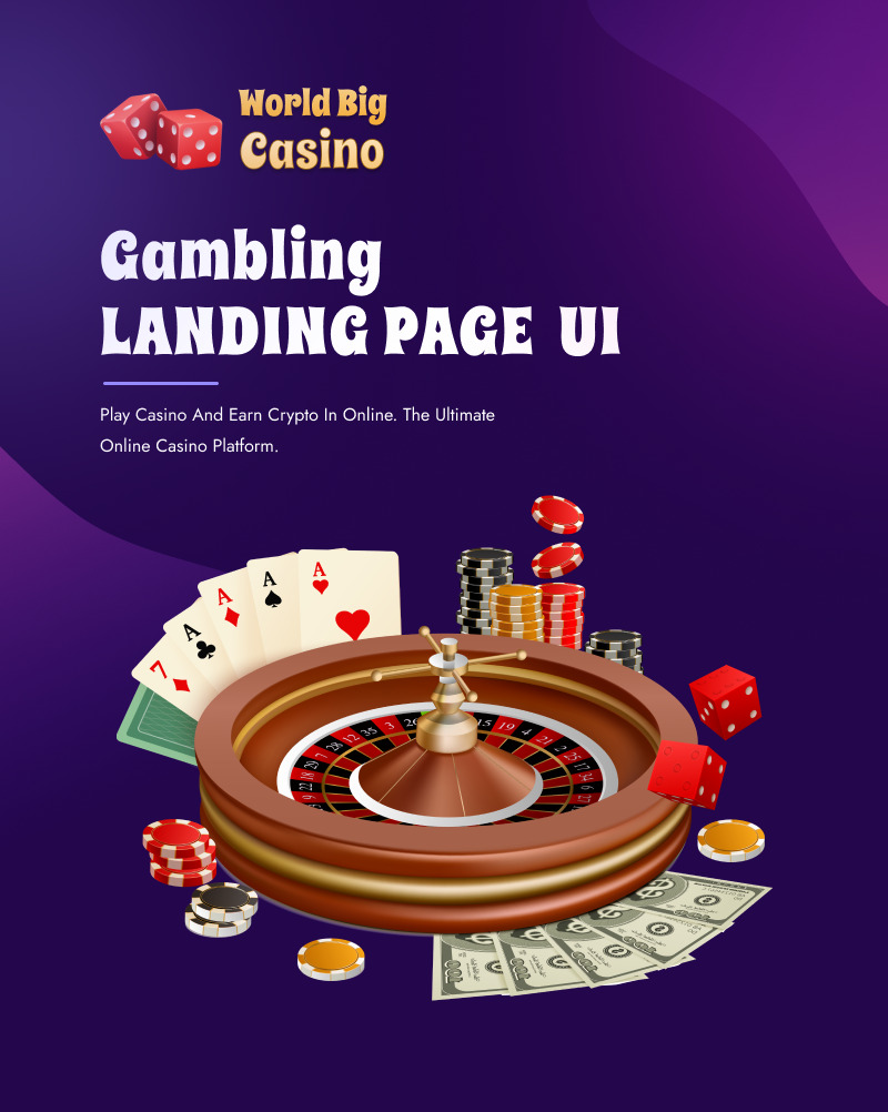World Big Casino - Gambling Landing Page UI (Figma Template)