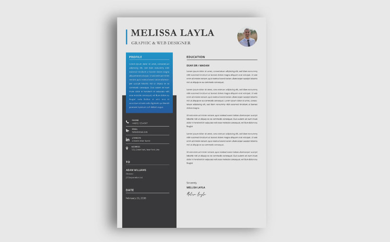 Melissa Layla Resume Design Template - TemplateMonster