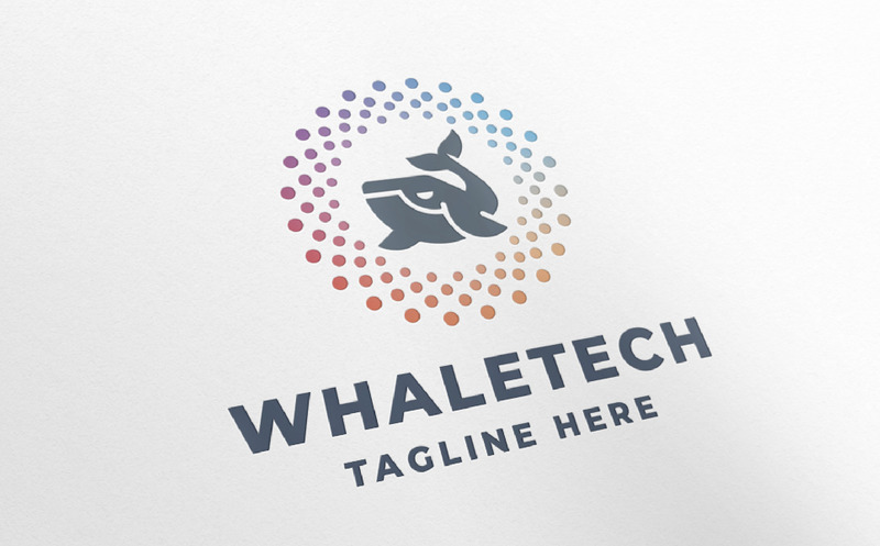 Modelo de logotipo Whale Tech Pro #396338 - TemplateMonster