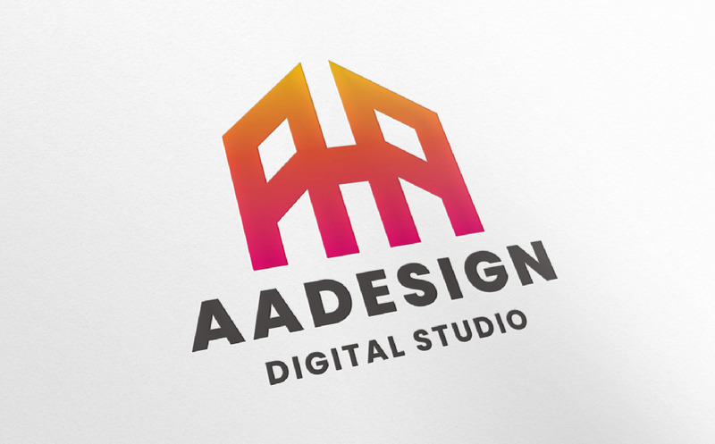 AA Design Letter A and A Pro Logo #373131 - TemplateMonster