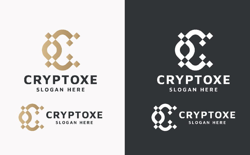 Kripto Para Logo Vektör Şablonu #375334 - TemplateMonster