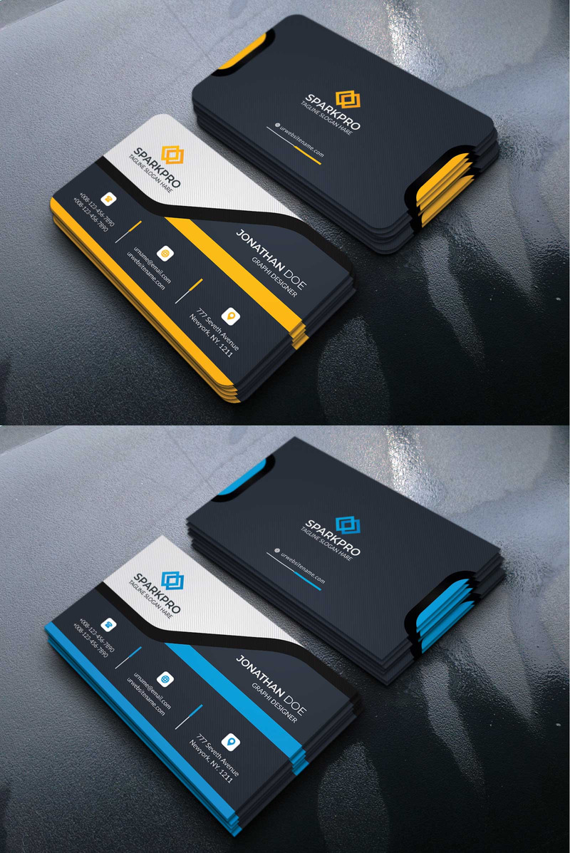 Corporate Business Card Pro #183066 - TemplateMonster