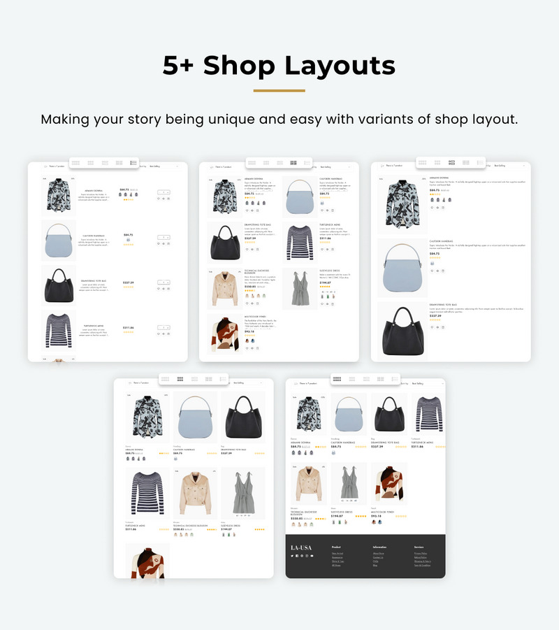 LAUSA - Fashion and Jewellery Store | Minimal & Clean Shopify Theme ...