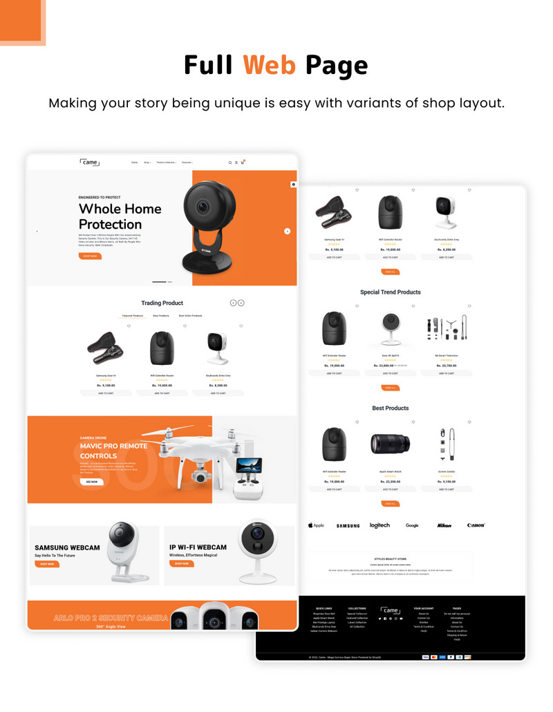 Came - Mega Camera Shopify 2.0 Super Store - TemplateMonster