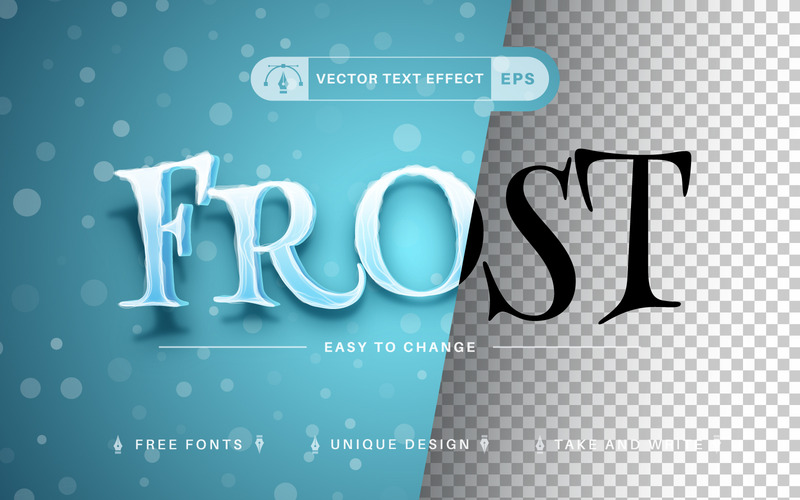 Frost - Editable Text Effect, Font Style - TemplateMonster